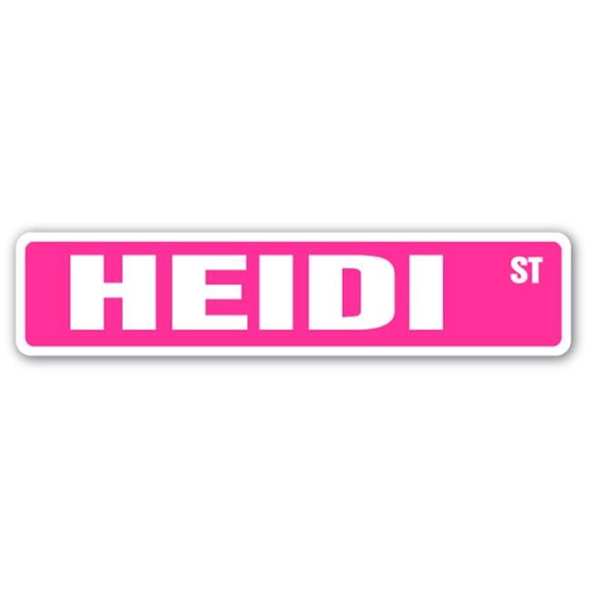 HEIDI Street Sign Childrens Name Room Sign | Indoor/Outdoor | 18" Wide ...