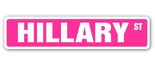 HILLARY Street Sign Childrens Name Room Sign | Indoor/Outdoor | 18 ...