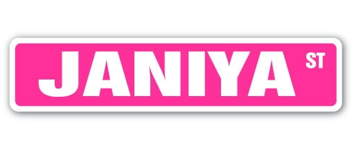JANIYA Street Sign Childrens Name Room Sign | Indoor/Outdoor | 18" Wide ...