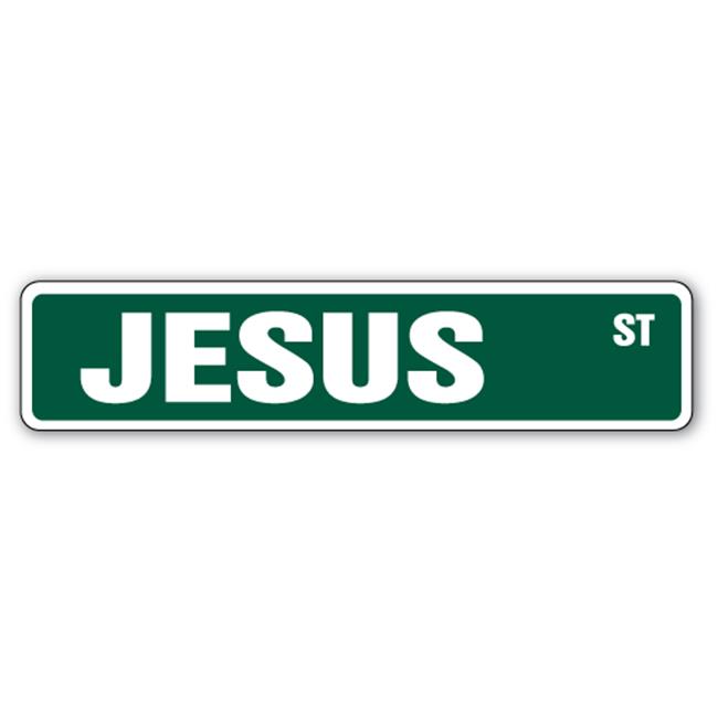 SignMission 4 x 18 in. Childrens Name Room Street Sign - Jesus ...