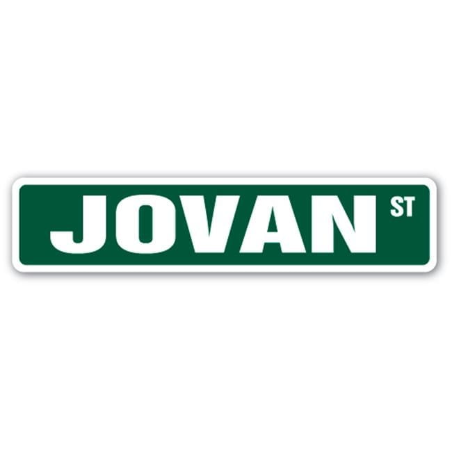 JOVAN Street Sign Childrens Name Room Sign | Indoor/Outdoor | 18" Wide ...