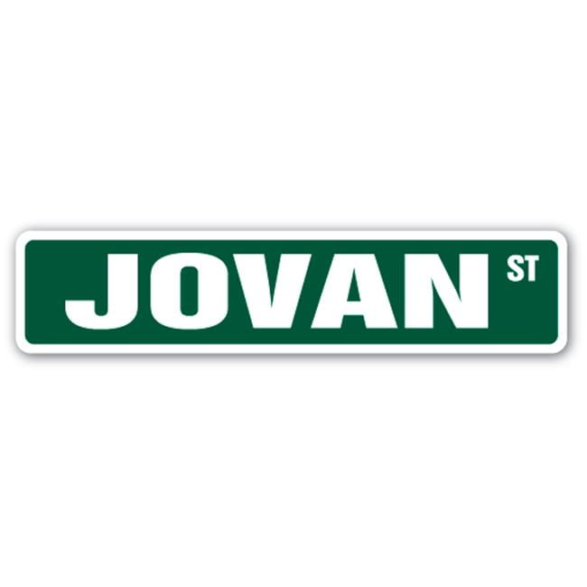 SignMission 4 x 18 in. Childrens Name Room Street Sign - Jovan ...