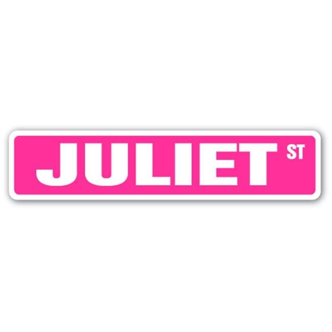 JULIET Street Sign Childrens Name Room Sign | Indoor/Outdoor | 18" Wide ...