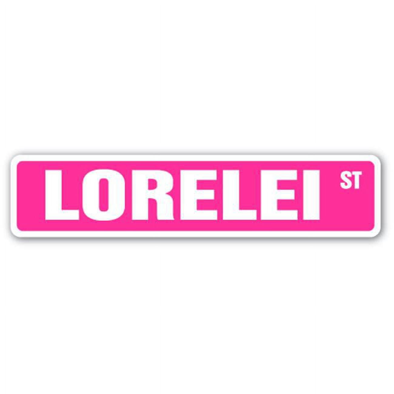 SignMission 4 x 18 in. Childrens Name Room Street Sign - Lorelei ...