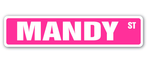 SignMission SS-MANDY 4 x 18 in. Childrens Name Room Street Sign - Mandy ...
