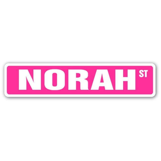 NORAH Street Sign Childrens Name Room Sign | Indoor/Outdoor | 18" Wide ...