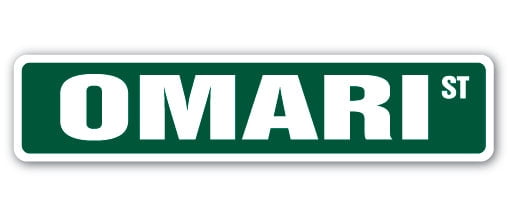 OMARI Street Sign Childrens Name Room Sign | Indoor/Outdoor | 18" Wide ...