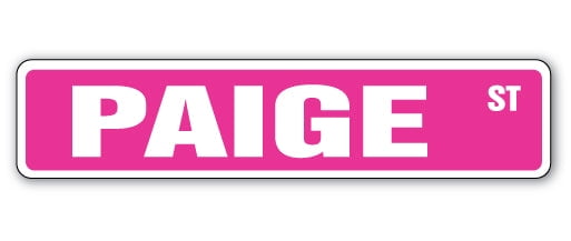 PAIGE Street Sign Childrens Name Room Sign | Indoor/Outdoor | 18" Wide ...