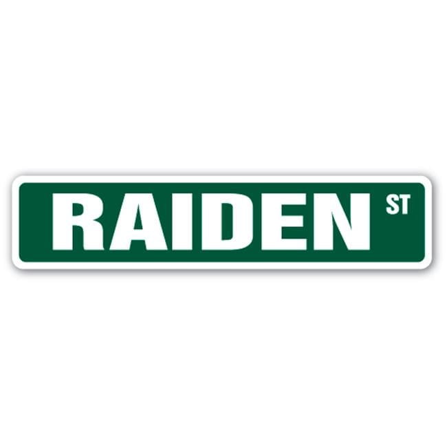 SignMission 4 x 18 in. Childrens Name Room Street Sign - Raiden ...