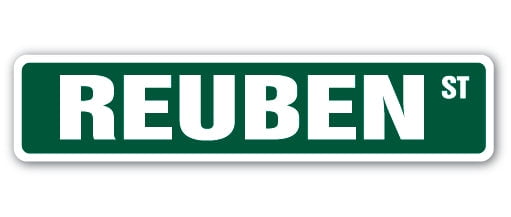 REUBEN Street Sign Childrens Name Room Sign | Indoor/Outdoor | 18" Wide ...