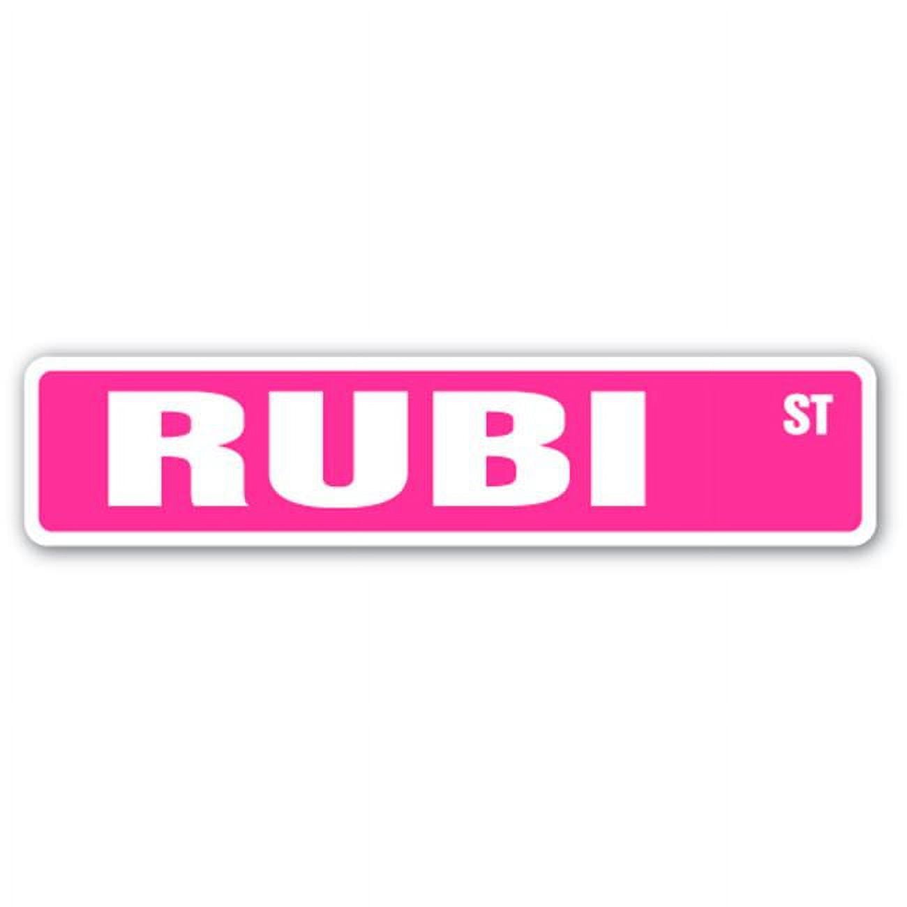 SignMission 4 x 18 in. Childrens Name Room Street Sign - Rubi - Walmart.com