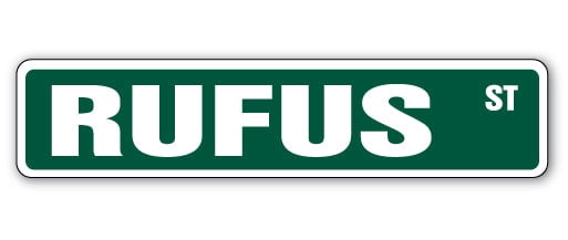 RUFUS Street Sign Childrens Name Room Sign | Indoor/Outdoor | 18" Wide ...