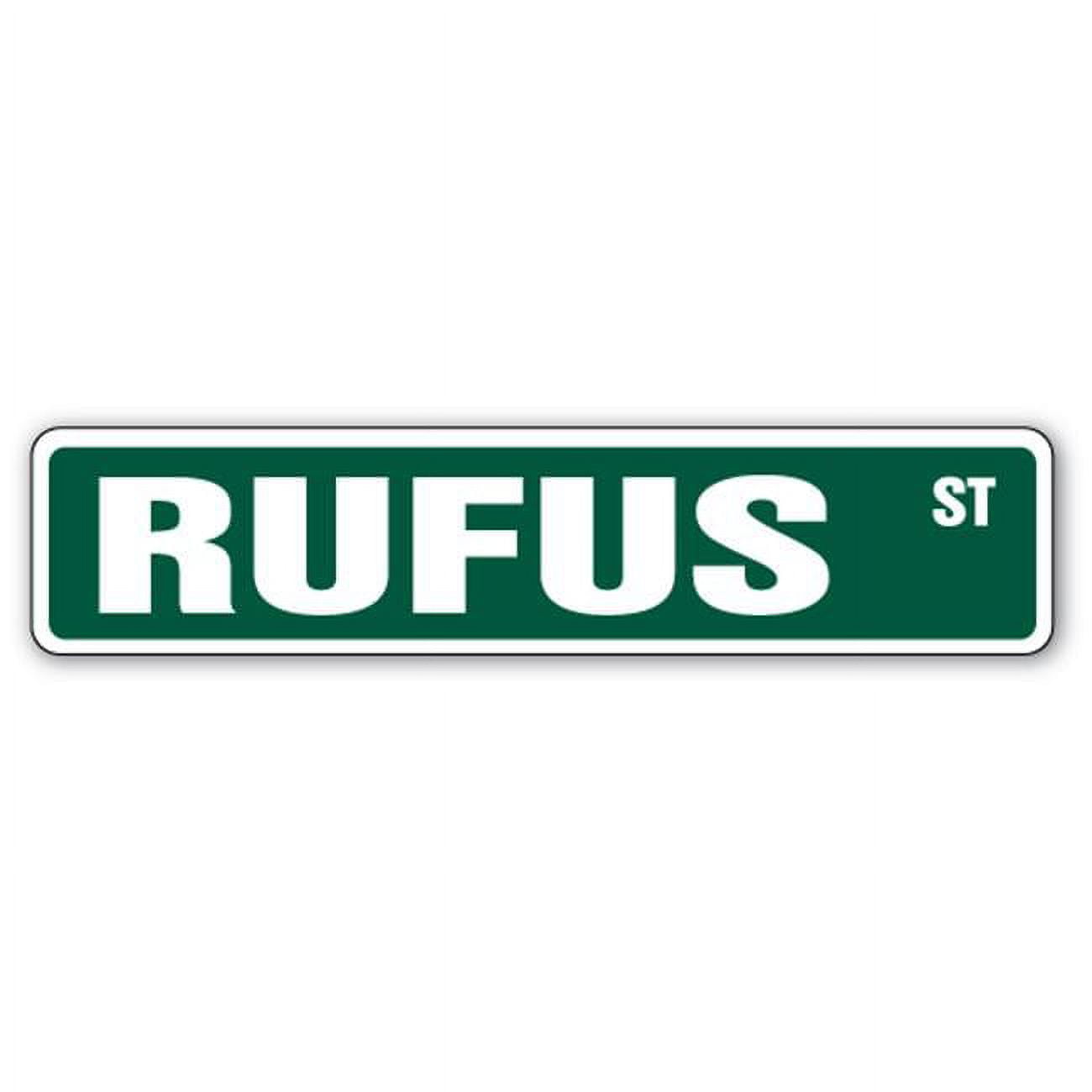 SignMission 4 x 18 in. Childrens Name Room Street Sign - Rufus ...