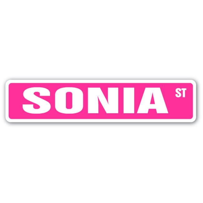 SignMission 4 x 18 in. Childrens Name Room Street Sign - Sonia ...
