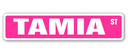 TAMIA Street Sign Childrens Name Room Sign | Indoor/Outdoor | 18" Wide ...