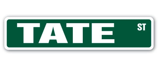 TATE Street Sign Childrens Name Room Sign | Indoor/Outdoor | 18" Wide ...