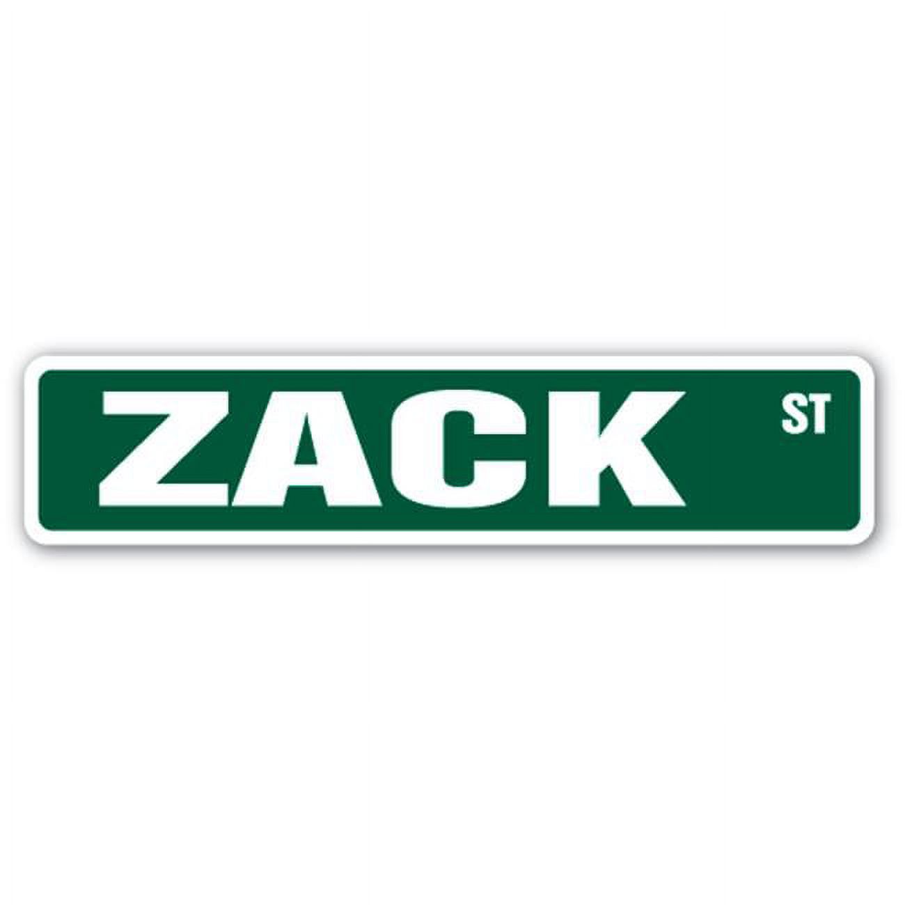 SignMission 4 x 18 in. Childrens Name Room Street Sign - Zack - Walmart.com
