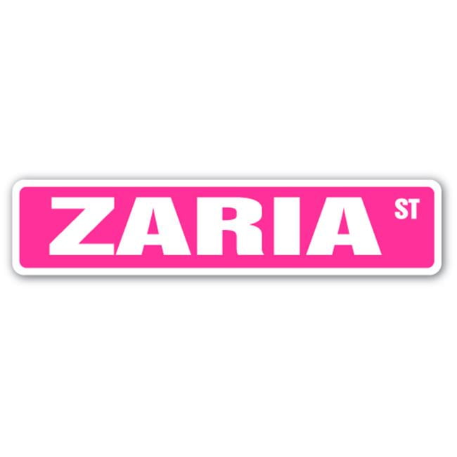 SignMission 4 x 18 in. Childrens Name Room Street Sign - Zaria ...