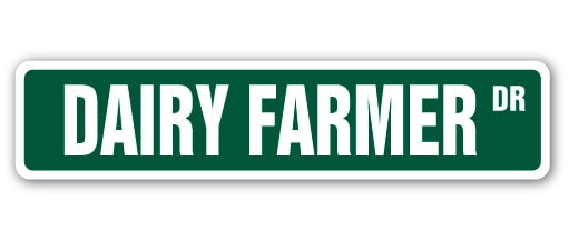 SignMission SS-DAIRY FARMER 4 x 18 in. Dairy Farmer Street Sign - Cow ...
