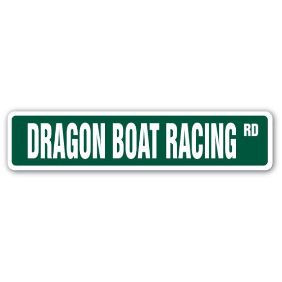 SignMission SS-DRAGON BOAT RACING 4 x 18 in. Dragon Boat Racing Street ...