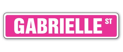 SignMission SS-GABRIELLE 4 x 18 in. Gabrielle Street Sign - Walmart.com