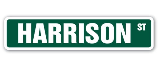 SignMission SS-HARRISON 4 x 18 in. Harrison Street Sign - Walmart.com