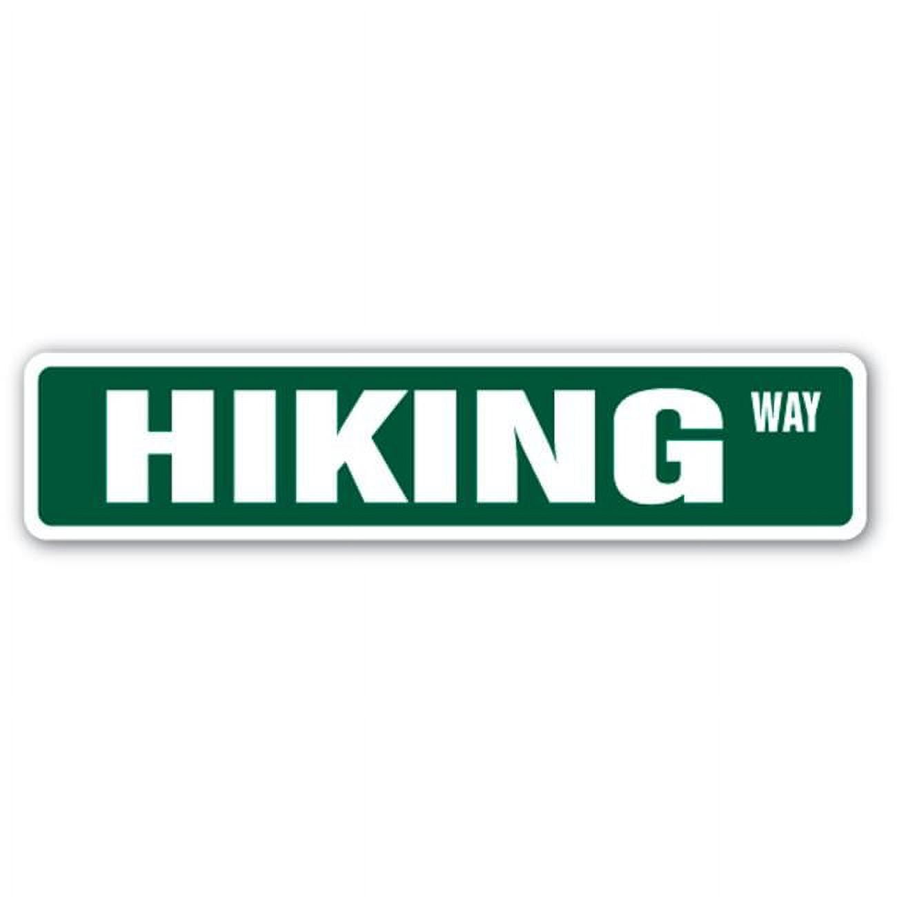 SignMission 4 x 18 in. Hiking Street Sign - Caving Hiker Backpacker ...