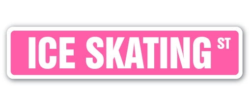 SignMission SS-ICE SKATING 4 x 18 in. Ice Skating Street Sign - Walmart.com