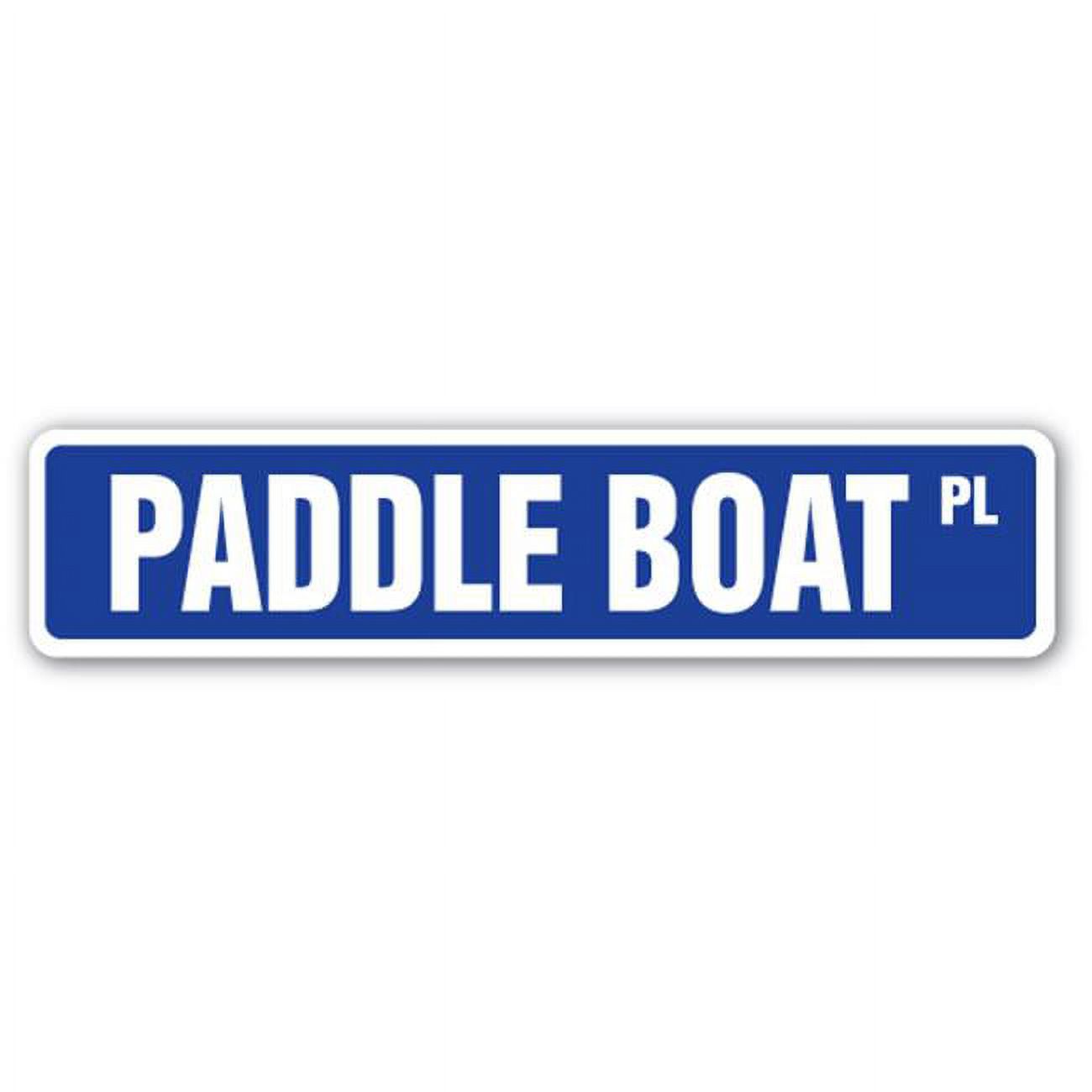 SignMission 4 x 18 in. Paddle Boat Street Sign - Riverboat River Boat ...