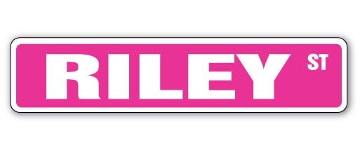 RILEY Street Sign Decal Childrens Name Room Decal | Indoor/Outdoor | 18 ...