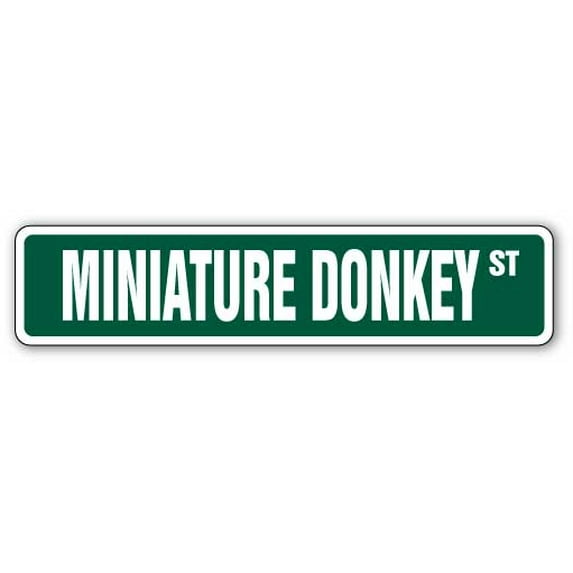 SignMission SS-Miniature Donkey 4 x 18 in. Street Sign - Miniature ...