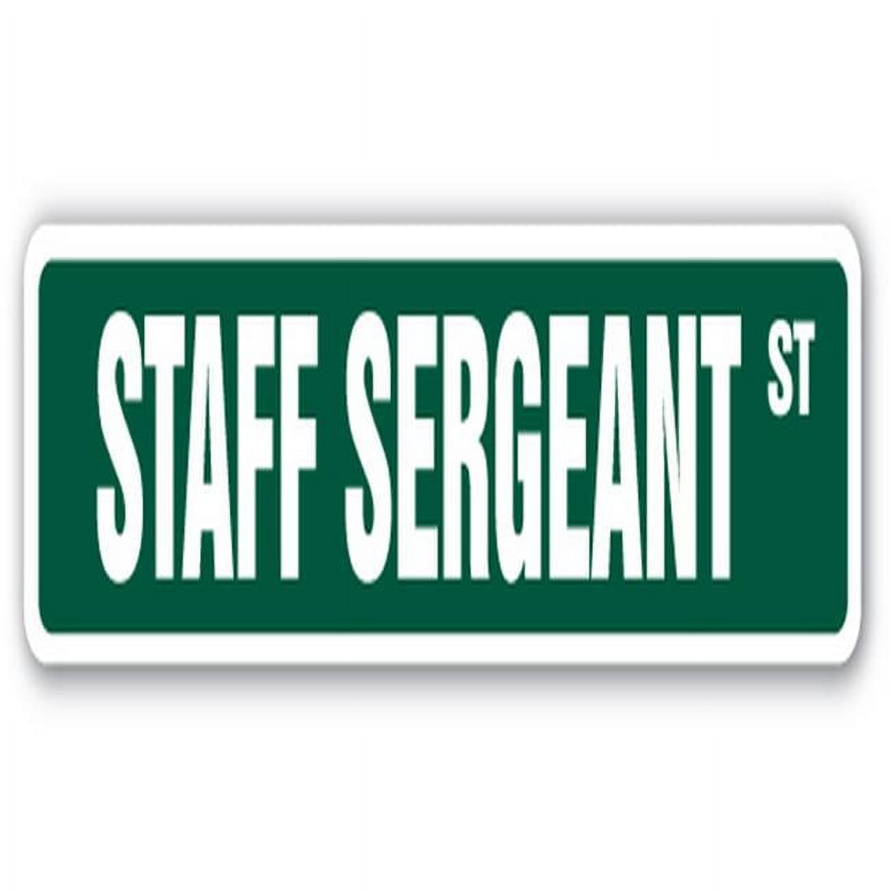 SignMission 4 x 18 in. Street Sign - Staff Sergeant - US Army Marines ...