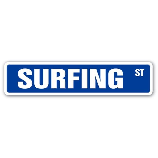 SignMission 4 x 18 in. Surfing Street Sign - Walmart.com