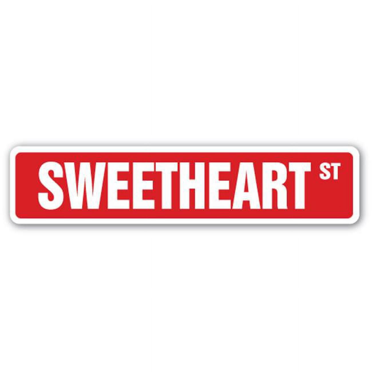 SignMission Wall Decor - 4x18in Sweetheart Street Sign, Valentine Gift ...