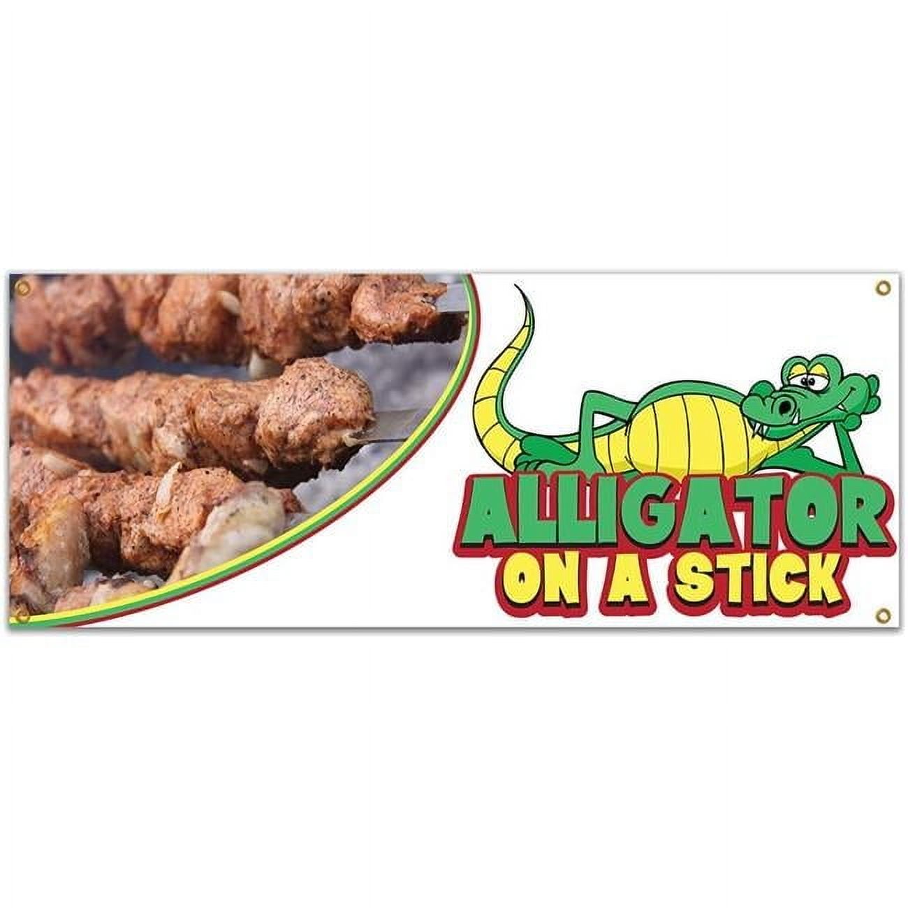 SignMission 48 in. Alligator on A Stick Banner with Concession Stand ...