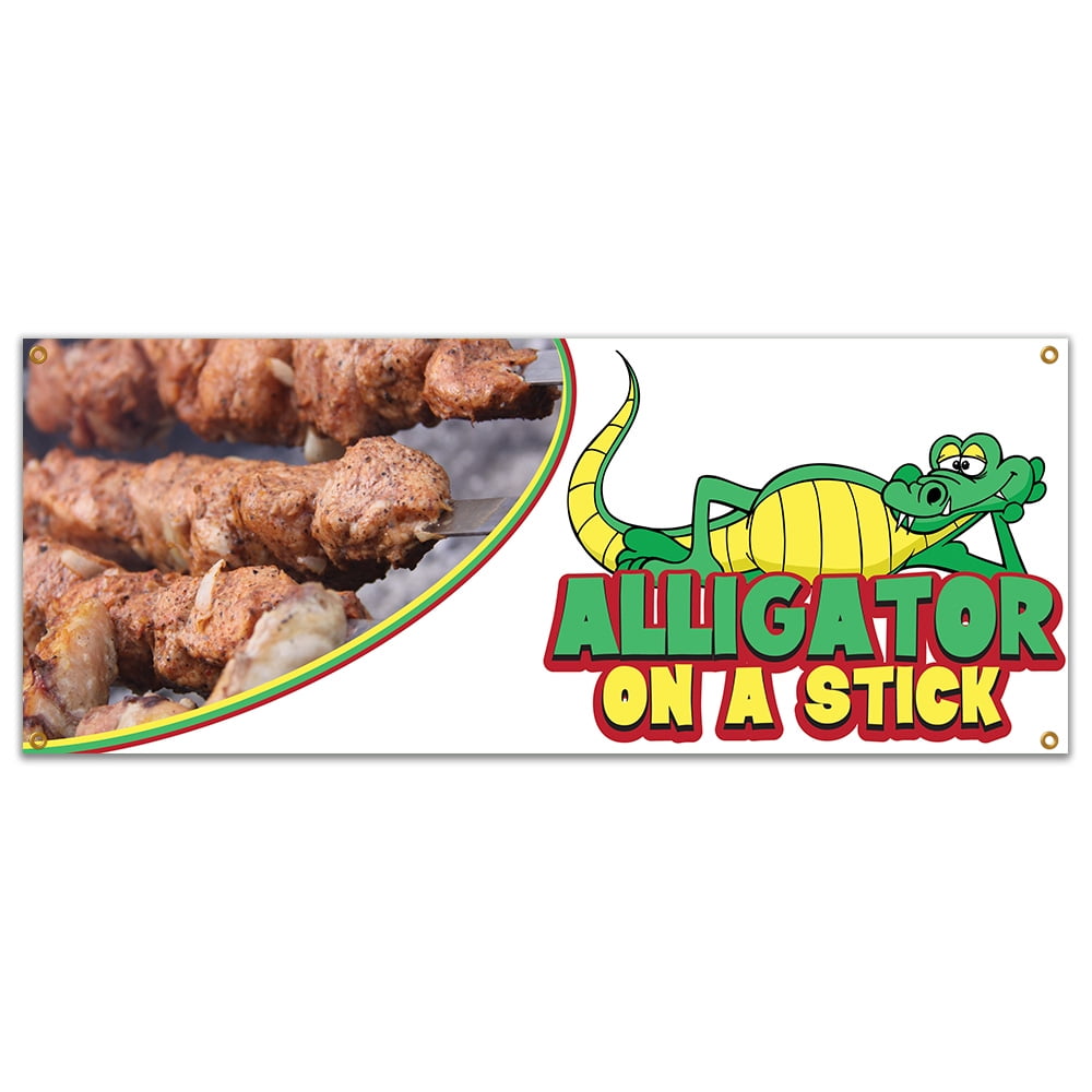 SignMission B-Alligator On A Stick19 48 in. Alligator on A Stick Banner ...