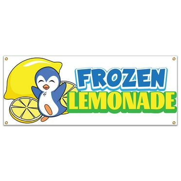 SignMission 48 in. Lemonade Fresh Squeezed Banner with Concession Stand ...