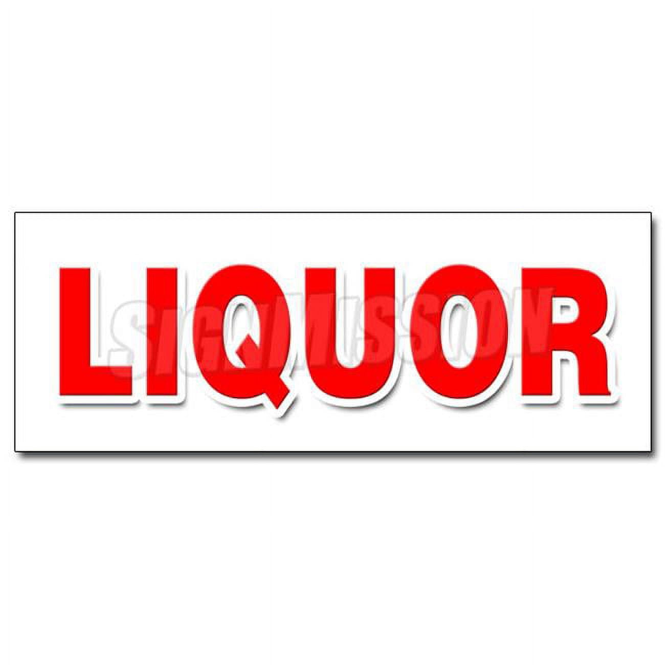 SignMission 48 in. Liquor Decal Sticker - Wine Cold Beer Ice Discount ...