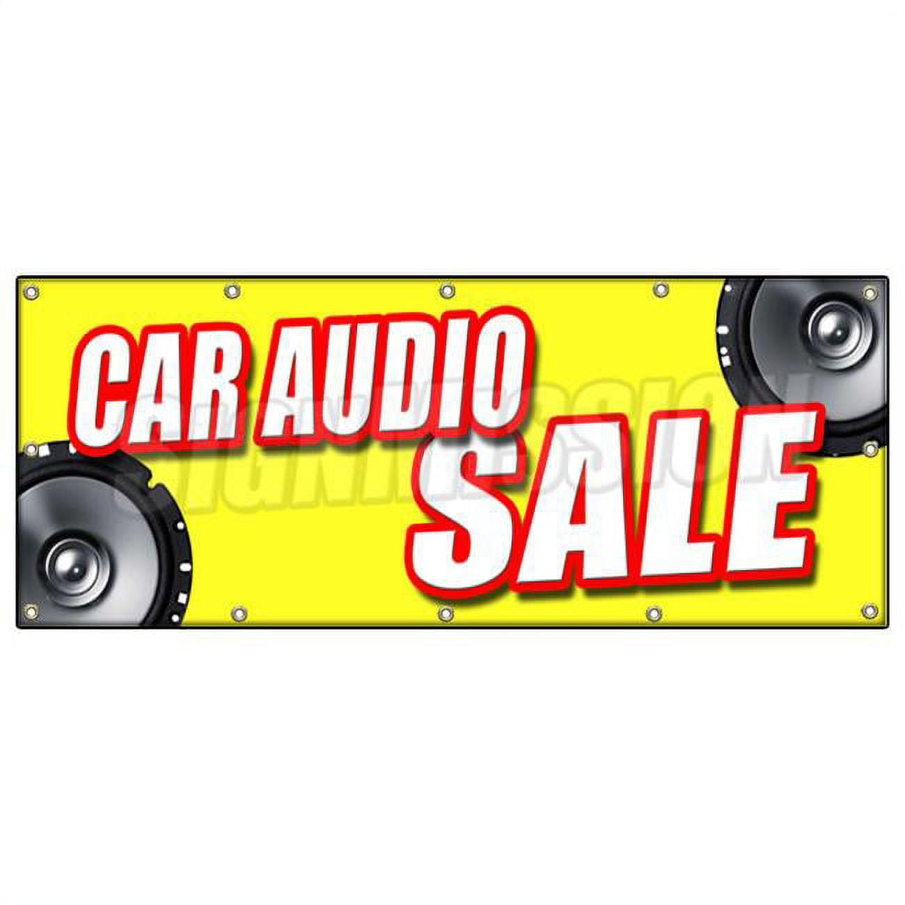 SignMission 48 x 120 in. Car Audio Sale Banner Sign - Mps Speakers ...
