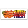 SignMission B-120 Cheese Sticks 48 x 120 in. Cheese Sticks Banner Sign ...