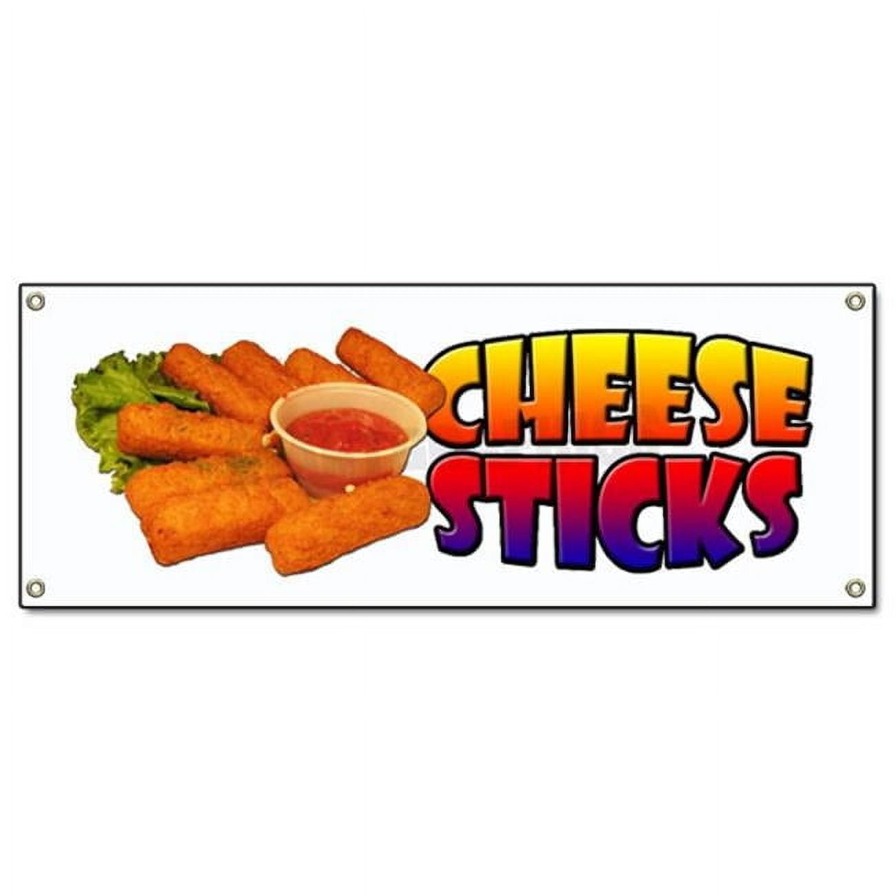 SignMission 48 x 120 in. Cheese Sticks Banner Sign - Mozzarella ...