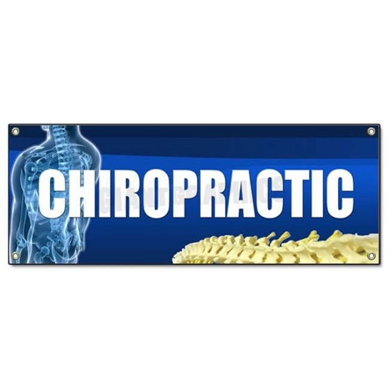 SignMission 48 x 120 in. Chiropractic Banner Sign - Back Chiropractor ...