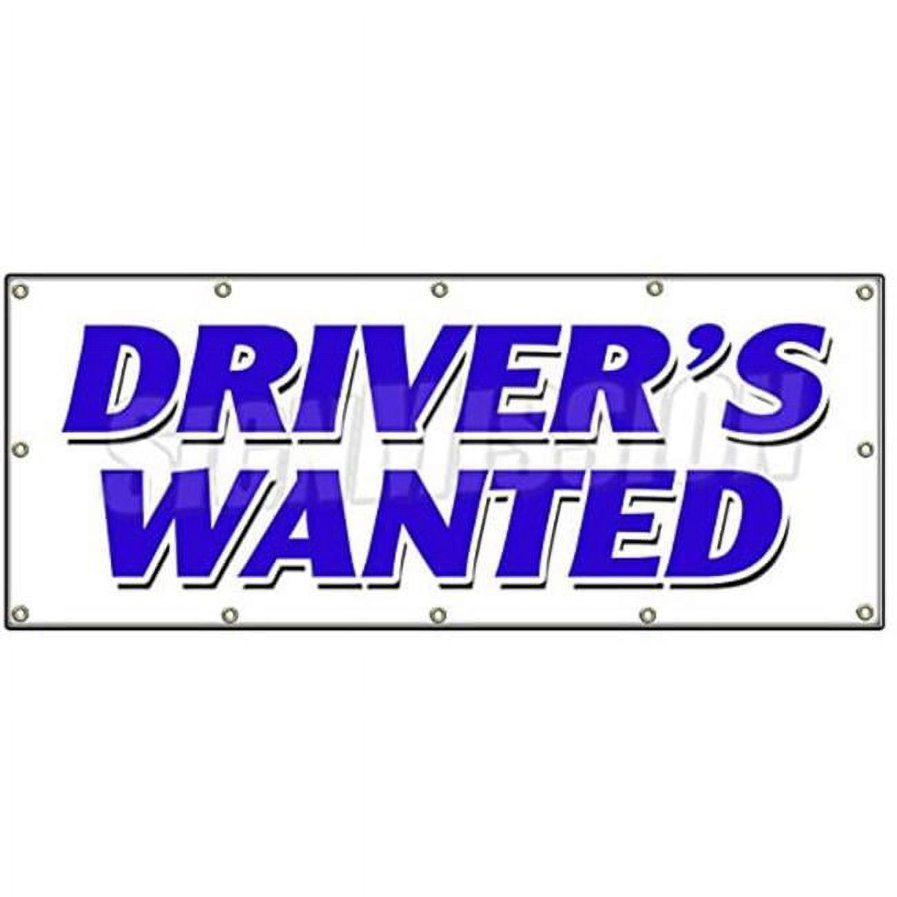 SignMission 48 x 120 in. Drivers Wanted Banner Sign - CDL Taxi ...