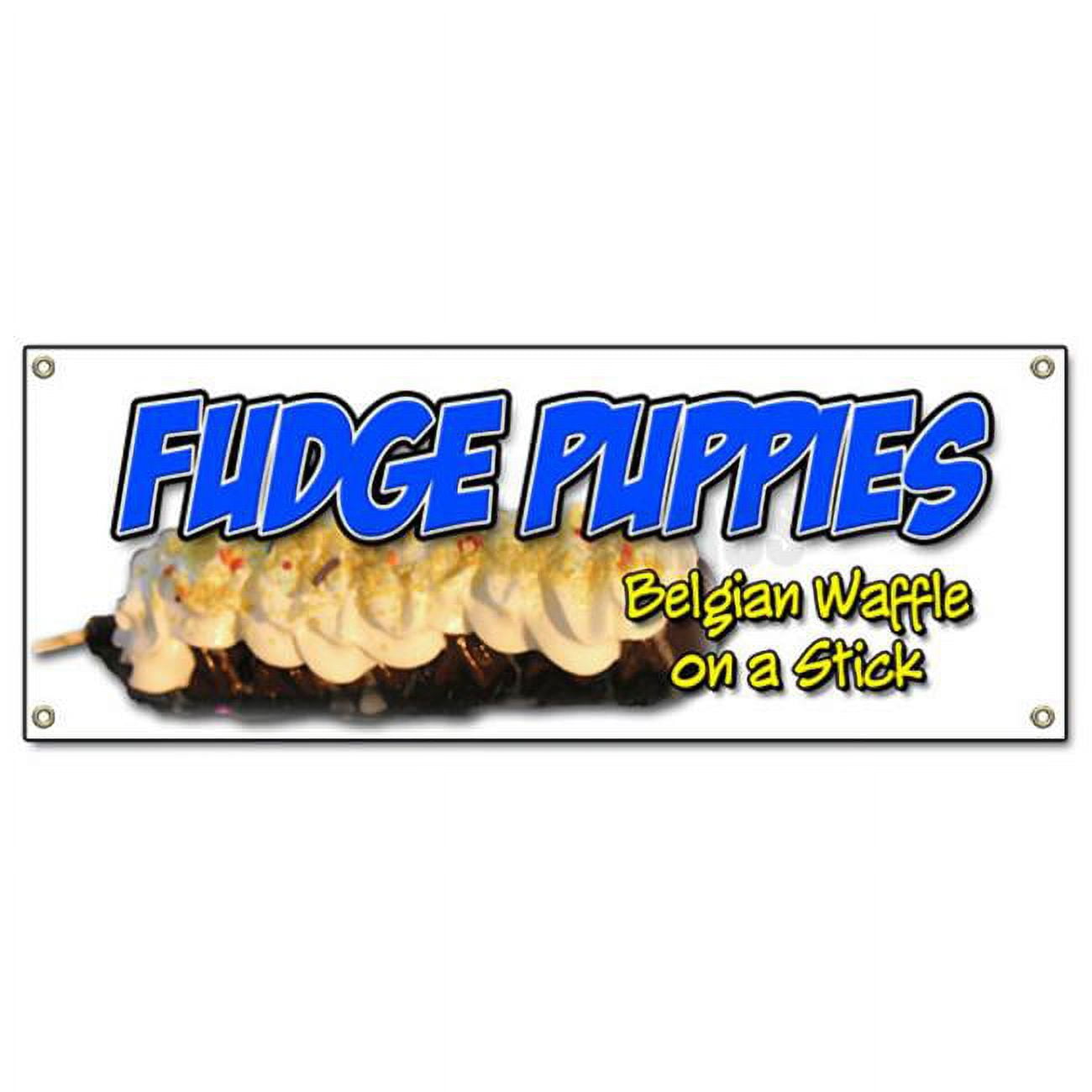 SignMission 48 x 120 in. Fudge Puppies Banner Sign - Puppy Belgian ...