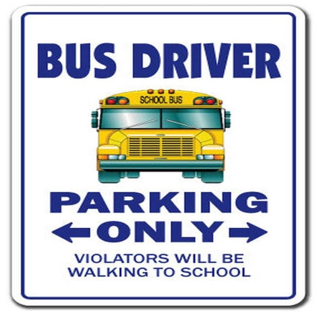 SignMission 5 in. Bus Driver Decal - Parking Decals School Schoolbus ...