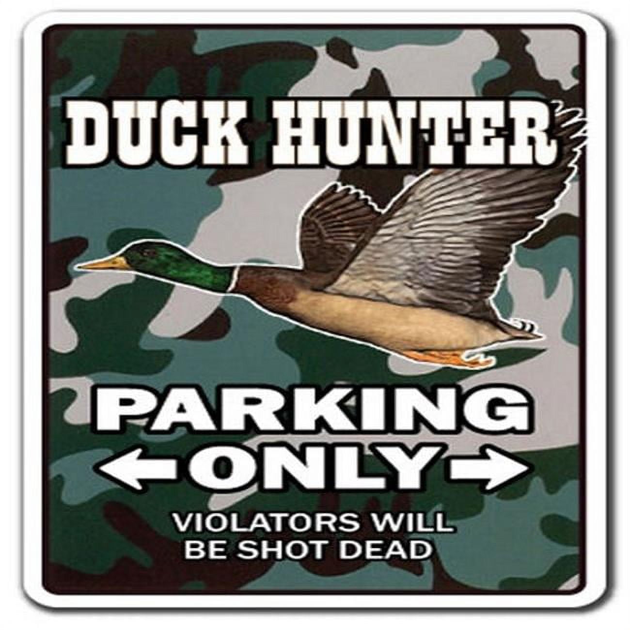SignMission 5 in. Duck Hunter Decal - Parking Hunting Gun Camo ...
