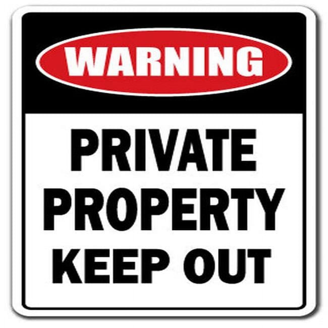 SignMission 5 in. Private Property Keep Out Parking Decal - No ...