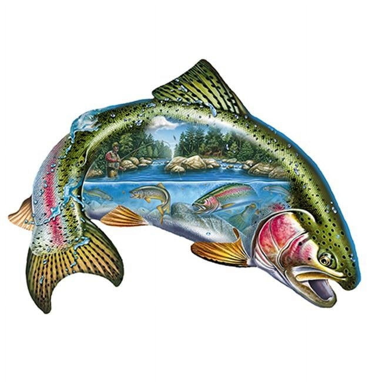 SignMission 5 in. Trout River Fishing of Vinyl Decal Stickers Sign ...