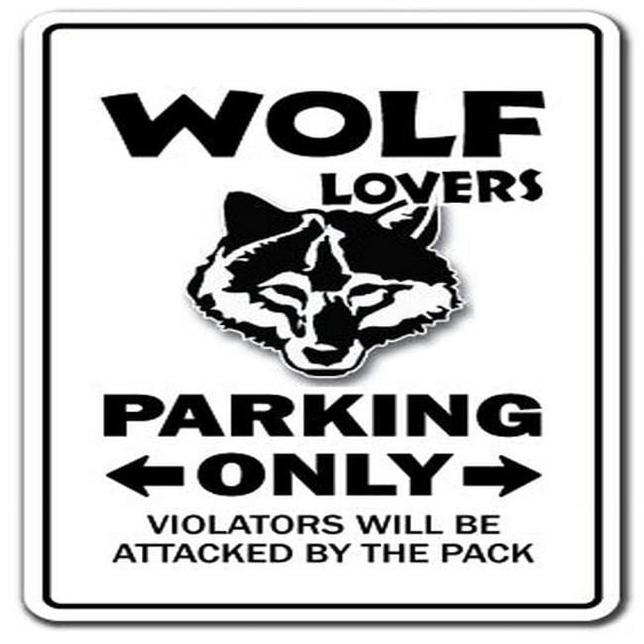 SignMission 5 in. Wolf Lovers Parking Decal - Wolves Wild Animal Fox ...