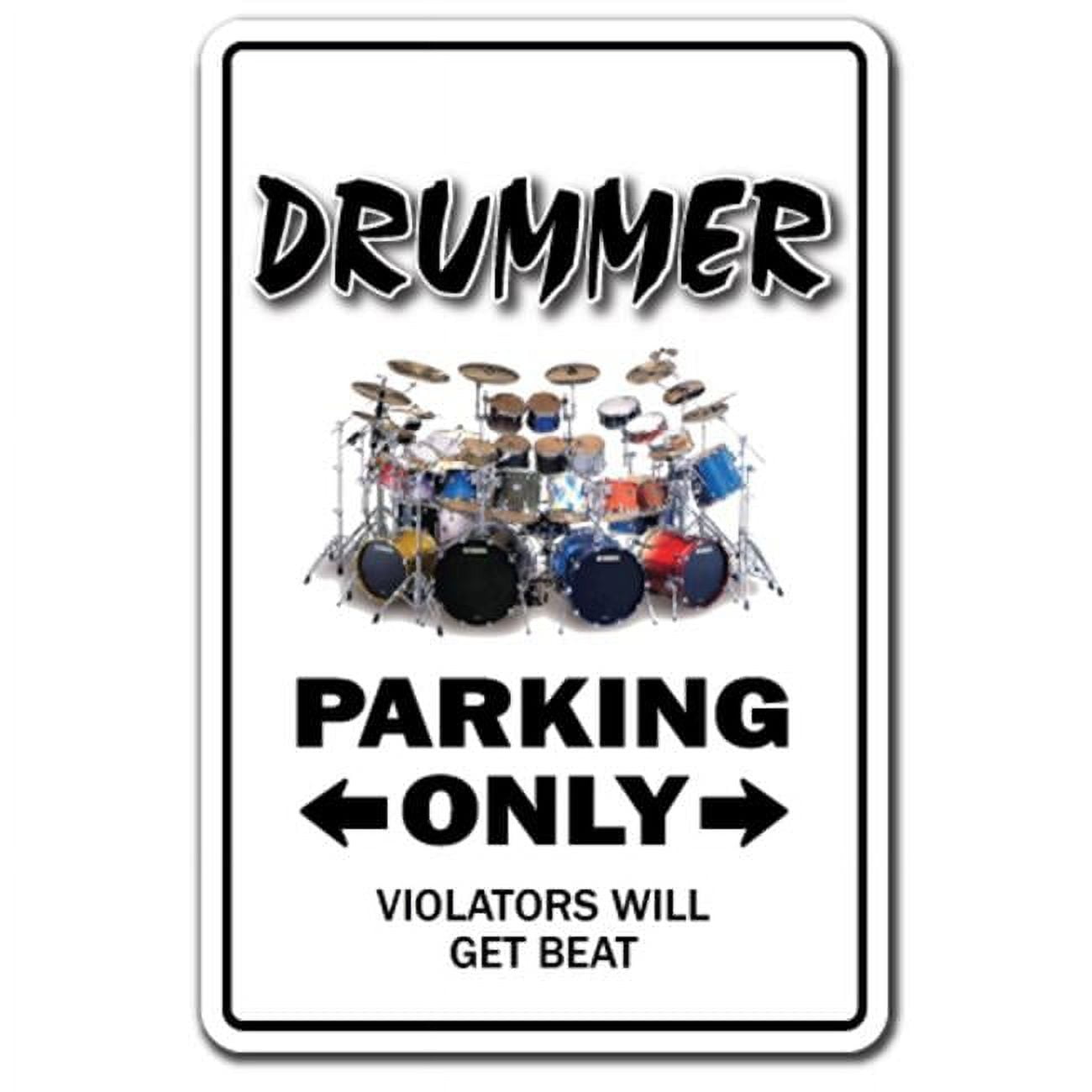 SignMission 5 x 7 in. Drummer - Drum Set Instrument Music Sticks ...